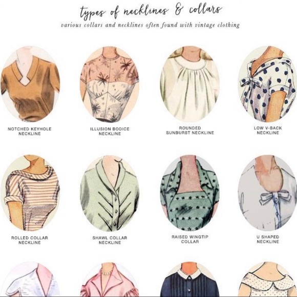 Information Only | Tops | Types Of Necklines And Collars | Poshmark